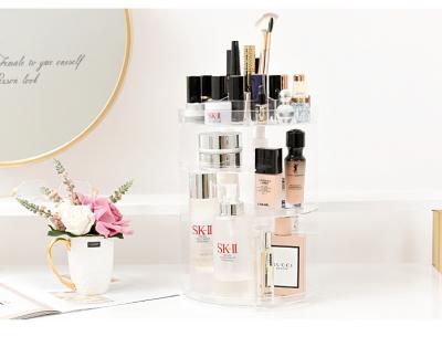 China 360 rotating makeup organizer DIY adjustable holder rack cosmetic display shelf for sale