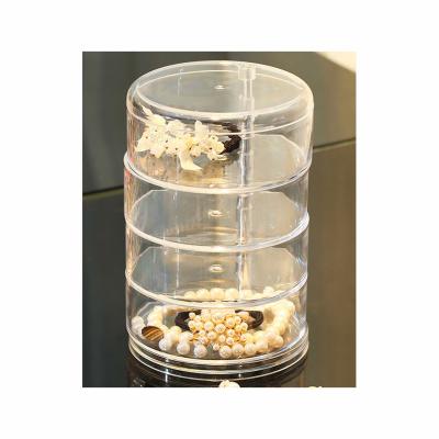 China Stackable Clear Plastic Hair Accessory Containers Jewelry Storage Organizer with Lids for sale