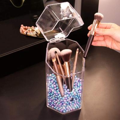 China Makeup Brush Holder Dustproof Comestic Brushes Organizer Storage, Hexagon Shaped/Protect Brushes for sale