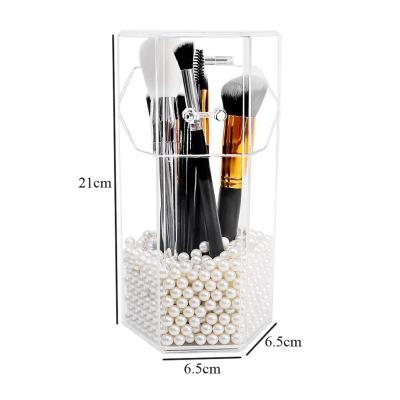 China Makeup Brush Holder Dustproof Comestic Brushes Organizer Storage, Hexagon Shaped/Protect Brushes for sale