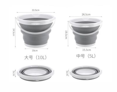 China Collapsible Bucket with Strong, Flexible, Compact, BPA Free Design and Sturdy Handle for Hiking, Backpacking, Camping for sale