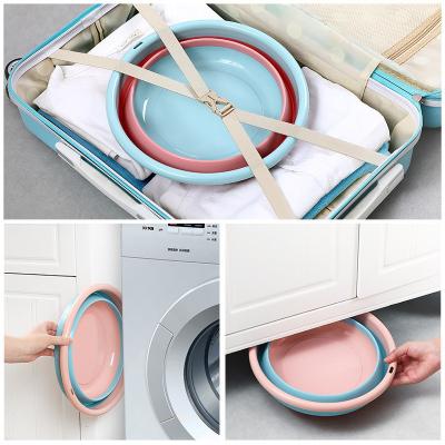 China Small Collapsible Tub Portable Folding Washbasin Space Saving Storage Container for sale