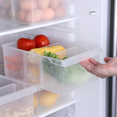 China Plastic Refrigerator Organizer Bin Clear Stackable Food Storage Container for Pantry,Fridge,Cabinet,Kitchen Organization for sale