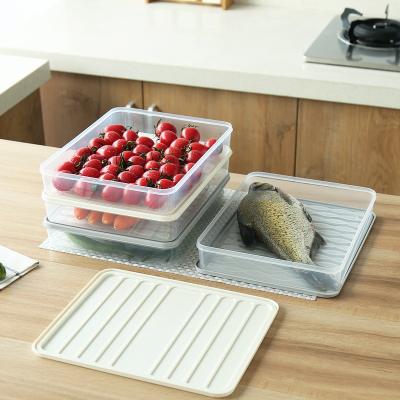 China Plastic Bacon Keeper, Deli Meat Saver, Fridge Food Storage Container with Lid for Fruits, Vegetables, Fish, Cold Cuts for sale