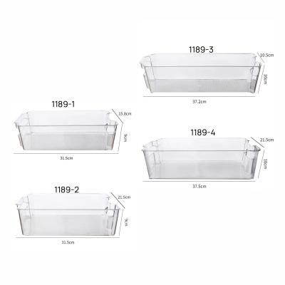 China Kitchen Clear Plastic Stackable Storage Bins Refrigerator, Freezer, Pantry & Clothes Organization Container for sale