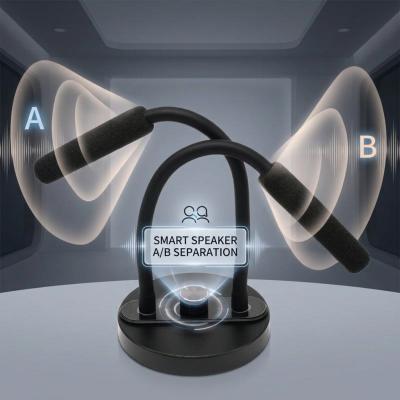 China AI Translation Booth Multi Directional Microphone A/B Role Voice Separation 3m Pickup for sale