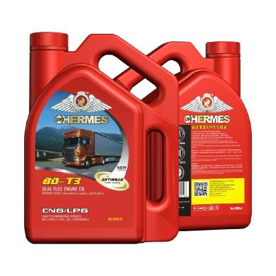 China BD-T3 CNG/LPG Natural Gas Engine Oil 4L Pack with CNG-LPG Performance for OEM Private Label for sale