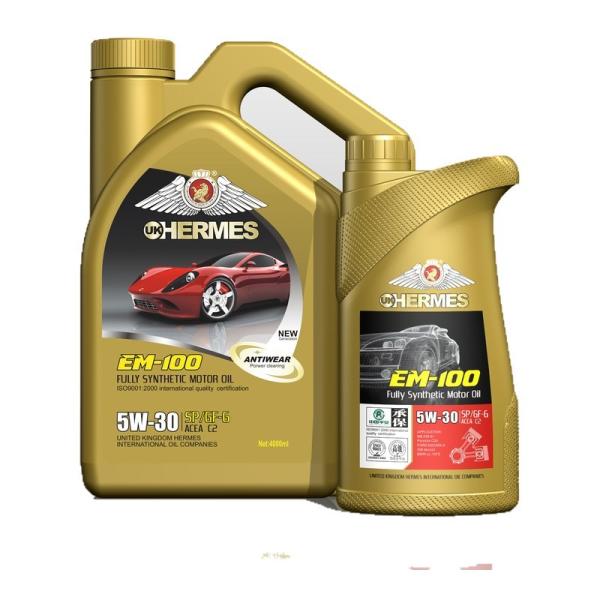 Quality EM-100 API SP 5W-30 Ester Full Synthetic Gasoline Engine Oil 4L for Passenger Cars and Light Commercial Vehicles for sale