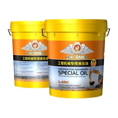 China L-HV High-Viscosity-Index Hydraulic Oil 18L Pail with Anti-wear Protection and Oxidation Resistance for Construction Machinery for sale