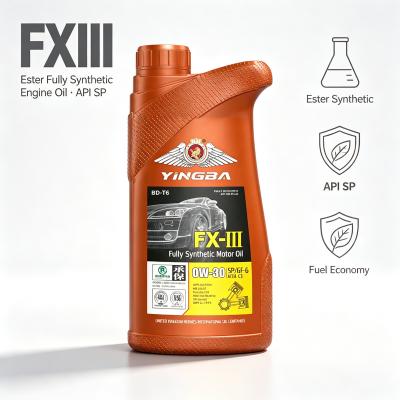 China ILSAC GF-6 Ester Full Synthetic Gasoline Engine Oil SAE 0W-30 Passenger Car Motor Oil for OEM Private Label for sale