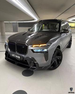 China BMW X7 Carbon fiber Body Kit X7 LD stijl carbon fiber voorlip diffuser Spoiler kap wiel boog Te koop