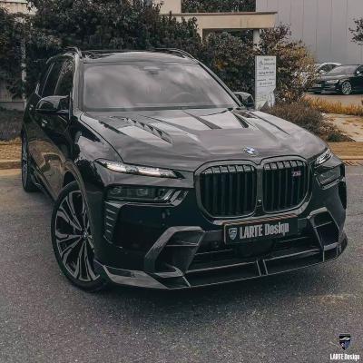 China BMW X7 Carbon fiber Body Kit X7 LD stijl carbon fiber voorlip diffuser Spoiler kap wiel boog Te koop