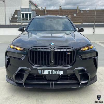 China BMW X7 Carbon fiber Body Kit X7 LD stijl carbon fiber voorlip diffuser Spoiler kap wiel boog Te koop