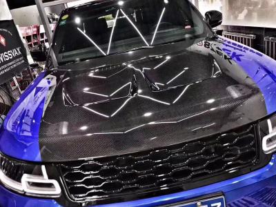 Cina Nuovo prodotto cappuccio in fibra di carbonio per Range Rover Sport per Range Rover Sport cappuccio in stile SVR in vendita