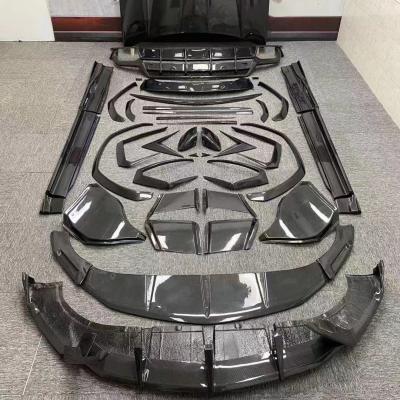 중국 람보르기니 우루스 바디 키트 자동차 부품 우루스 업그레이드 TopCAR 스타일 탄소 섬유 앞 껍질 스포일러 후드 바디 키트 판매용