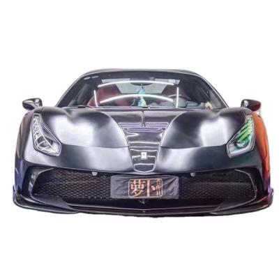Китай Автозапчасти для Ferrari 488 Куриный комплект 488 Модернизированный MSY стиль Передний и задний бампер Спойлер Углеродные волокна Куриный комплект продается