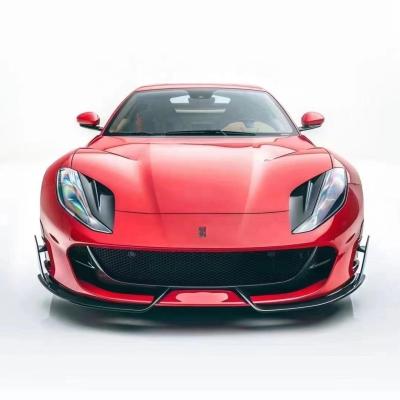 China Para Ferrari 812 Kit de cuerpo de fibra de carbono 812 Moderado estilo MSY Kit de cuerpo de fibra de carbono de la cara del labio difusor spoiler en venta