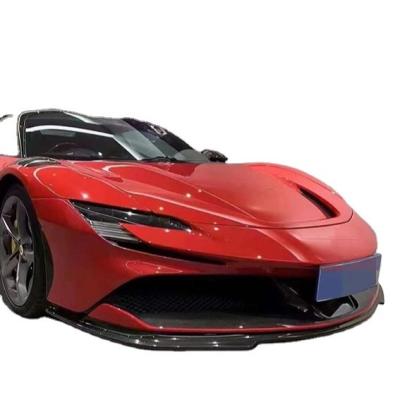 China For Ferrari SF90 Dry Carbon Fiber Body Kit SF90 RH Style Carbon Fiber Front Lip Diffuser Spoiler Side Skirt Body Kit for sale