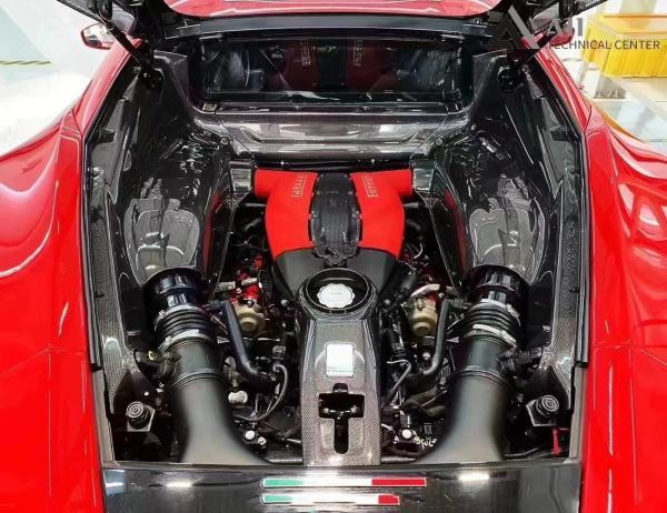 Quality 488 Ferrari Body Kit Dry Carbon Fiber Engine Shield OEM Carbon Fiber Oil Cap for sale