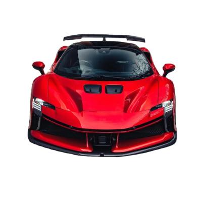 China SF90FXX Ferrari SF90 Body Kit Front And Rear Car Bumper Side Skirt Hood Taillights for sale
