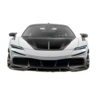 Quality SF90 Ferrari Body Kit MSY Style Carbon Fiber Rear Bumper Lip Spoiler Side Skirt for sale