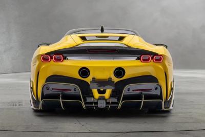 China SF90 Ferrari Body Kit MSY Style Carbon Fiber Achterste Bumper Lip Spoiler Zijdekleding Te koop
