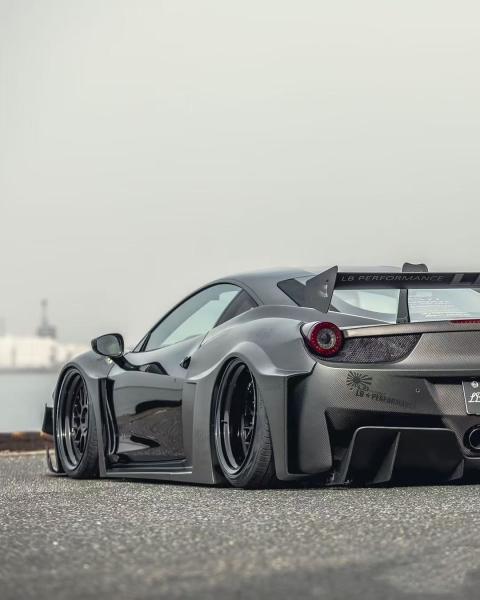 Quality 458 Ferrari Body Kit LB Style Front And Rear Bumper 2011 - 2014 Hood Spoiler For for sale