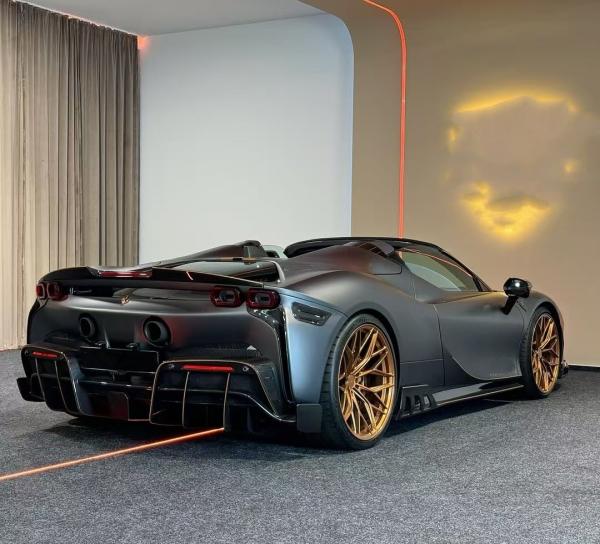 Quality Ferrari SF90 Carbon Fiber Body SF90 KY PP Plastic Diffuser Spoiler Side Skirt for sale