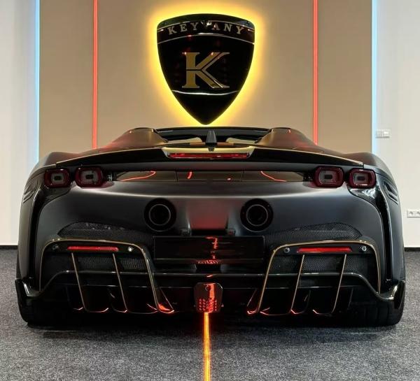 Quality Ferrari SF90 Carbon Fiber Body SF90 KY PP Plastic Diffuser Spoiler Side Skirt for sale