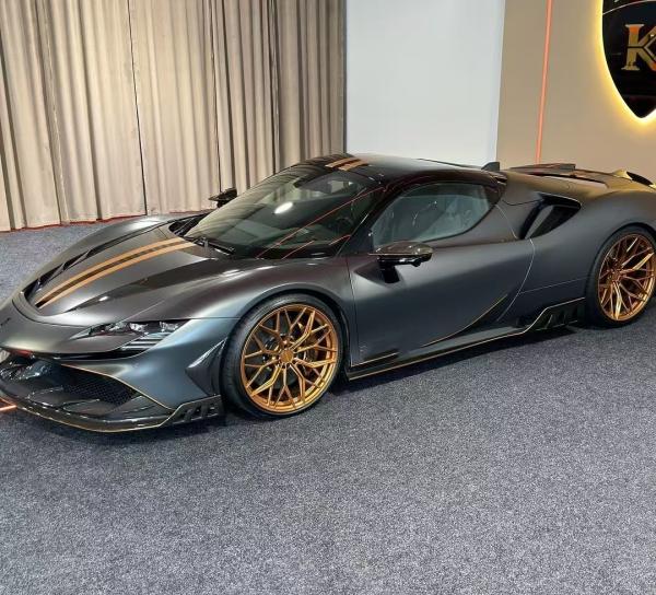 Quality Ferrari SF90 Carbon Fiber Body SF90 KY PP Plastic Diffuser Spoiler Side Skirt for sale