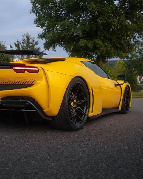 Quality 296 Ferrari Body Kit 2021 2022 Car Wheel Arch Front And Rear Bumper Spoiler for sale