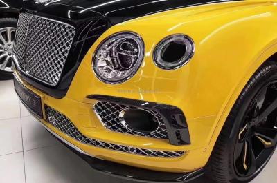 Cina Per Bentley Bentayga Kit corpo in fibra di carbonio Bentayga aggiorna il W12 stile di fibra di carbonio spoiler diffusore labiale anteriore in vendita