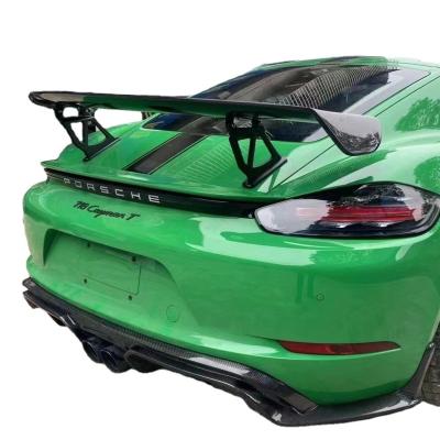 Cina 2022 Nuovi prodotti 987Cayman 981Boxster 718 Spoiler in fibra di carbonio per Porsche 987 981 718 Carbon Fiber Spoiler Wing in vendita