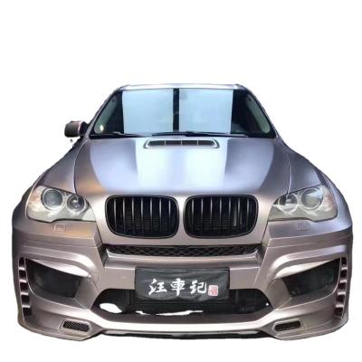 China For BMW E70 E71 X5 Body Kit  FPR Material  X5 E70 E71 Upgrade PD Style Front and Rear Bumpers Wide Bodyki for sale