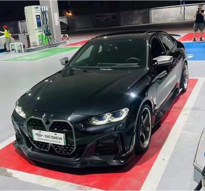 China For BMW I4 Carbon Fiber Body Kit I4 Carbon Fiber Front Lip Diffuser Spoiler Side Skirt Hood I4 Body Kit for sale