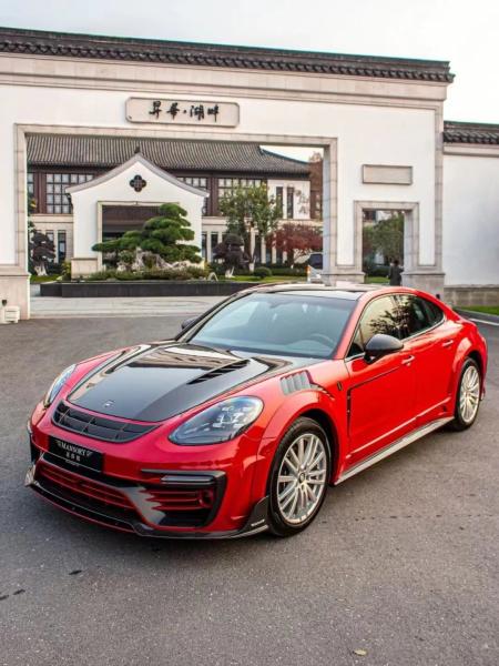 Quality MSY Panamera 971 Body Kit Red Carbon Fiber Replace Front Bumper Spoiler Widebody for sale