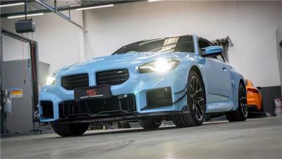 Cina Per BMW M2 G87 Kit corpo in fibra di carbonio M2 G87 Upgraded AE Style Carbon Fiber Front Lip Diffuser Spoiler Body Kit in vendita