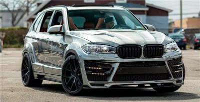 Cina Per BMW X5 X5M Wide-body Kit X5 X5M Upgraded RD Carbon Fiber Style Front and Rear Bumper Spoiler Hood Widebody Kit in vendita