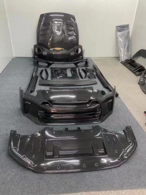 Cina Per Nissan GTR R35 Carbon Fiber Body Kit GTR Upgraded Top Style Carbon Fiber Front e Rear Bumper Side Skirt Spoilers in vendita