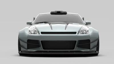 Cina Air Knife FRP Nissan 350z Wide Body Kit Side Skirts OEM Front And Rear Bumper in vendita