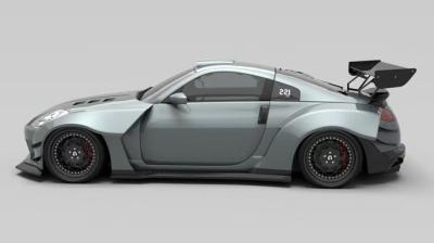 Cina Air Knife FRP Nissan 350z Wide Body Kit Side Skirts OEM Front And Rear Bumper in vendita