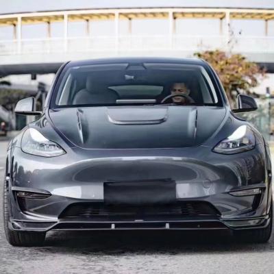 China New Product MODEL Y Carbon Fiber Body Kit Model Y Front Shovel Rear Diffuser Spoiler Cover for sale