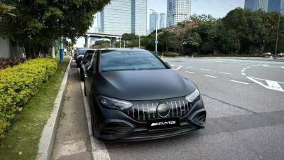 China For Mercedes EQE Carbon Fiber Body Kit EQE Upgrade BS Style Carbon Fiber Front Lip Diffuser Spoiler Body Kit for sale