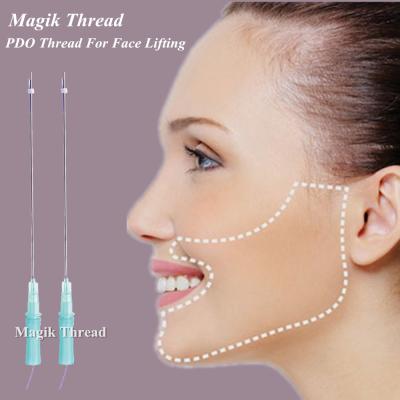 China Anti-wrinkle V-line Face lifting 3D COG PDO Thread with Blunt cannula Lift for sale