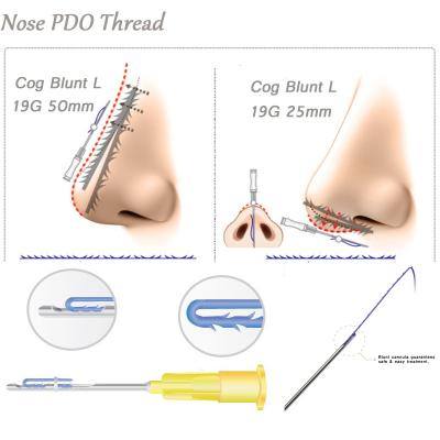 China Skin care Magik Thread PDO thread Polidioxanone PDO 4D Cog 18G 150MM Thread R Cannula for sale