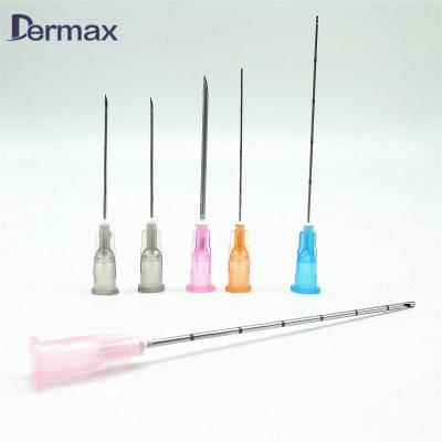 China 25G 38mm Disposable blunt tip needle for beauty blunt-tip cannula for HA Haluronic acid dermal filler for sale