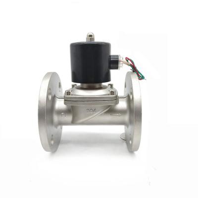 China 2W Series Direct-Acting Diaphragm Stainless Steel Flanged Solenoid Valve for sale