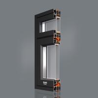 China 80mm Width Aluminum Sliding Glass Windows Perfect For Horizontal Opening Pattern for sale