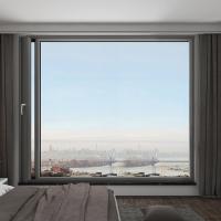 China 80mm Width Aluminum Sliding Glass Windows Perfect For Horizontal Opening Pattern for sale
