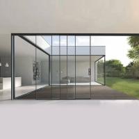 China Window Solution Rolling Pull Sliding Door with Broken Bridge Aluminum Alloy Frame for sale
